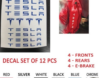 Tesla 8pc Decal Tesla Stickers Decals for Cars MacBook - Etsy