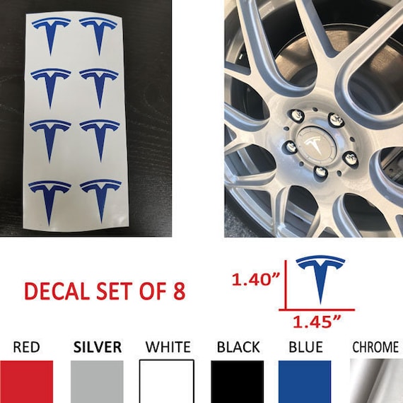 Tesla Center Cap Decals 8 Pc Tesla Center Cap Tesla Inspired - Etsy