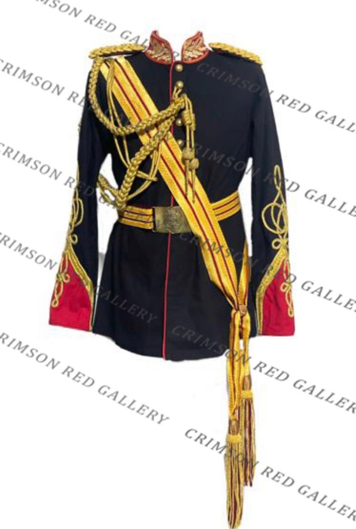 Victorian Uniform With Adjustable Cross Chest Sash ,gold Belt and ...