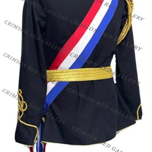 Ceremonial Military Jacket With Adjustable Gold Belt Sash and Buckle ...