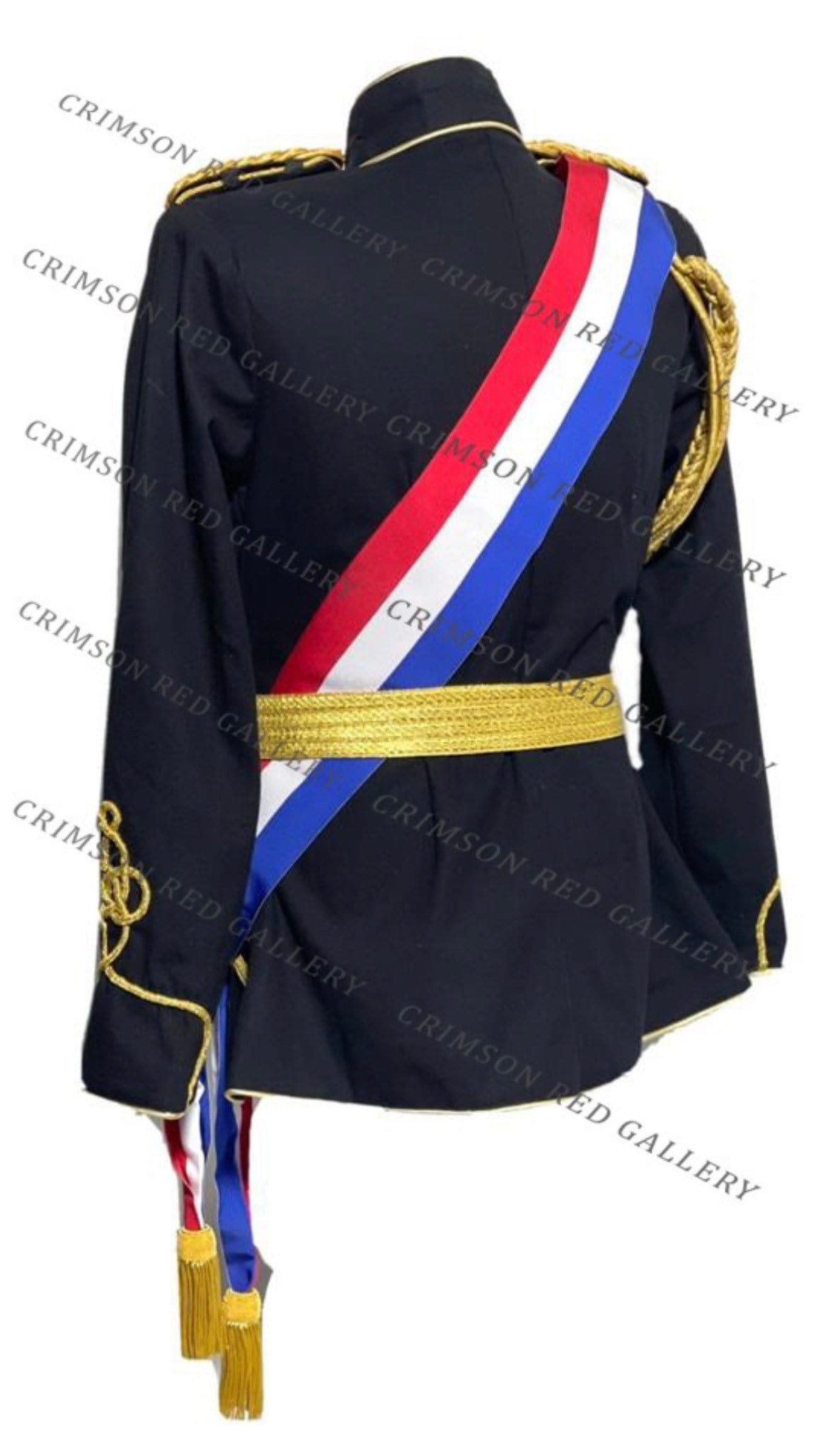 Ceremonial Military Jacket With Adjustable Gold Belt Sash and Buckle ...