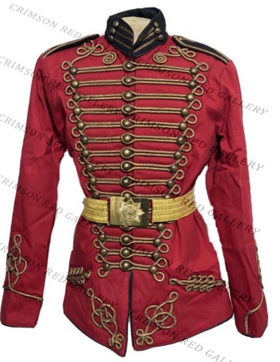 Red/black British Royal Jacket With Adjustable Gold Belt and - Etsy