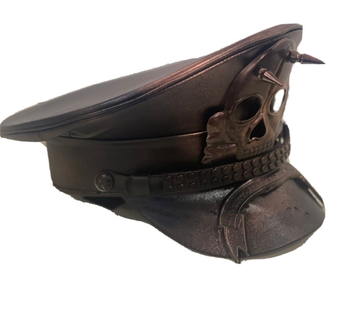 German Death Head 1805 Cavalry Badge Plate Skull Cross Peak Hat With ...