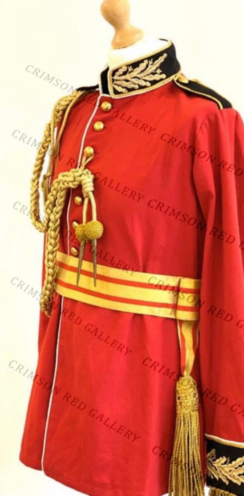 Red/black British Royal Jacket With Red/gold Sash With Tassels to Fit ...