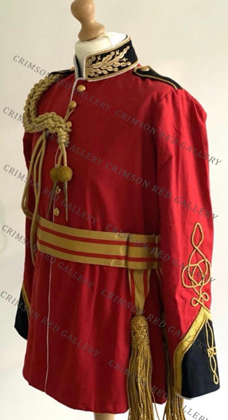 Red/black British Royal Jacket With Sash and Tassels to Fit Chest Size ...