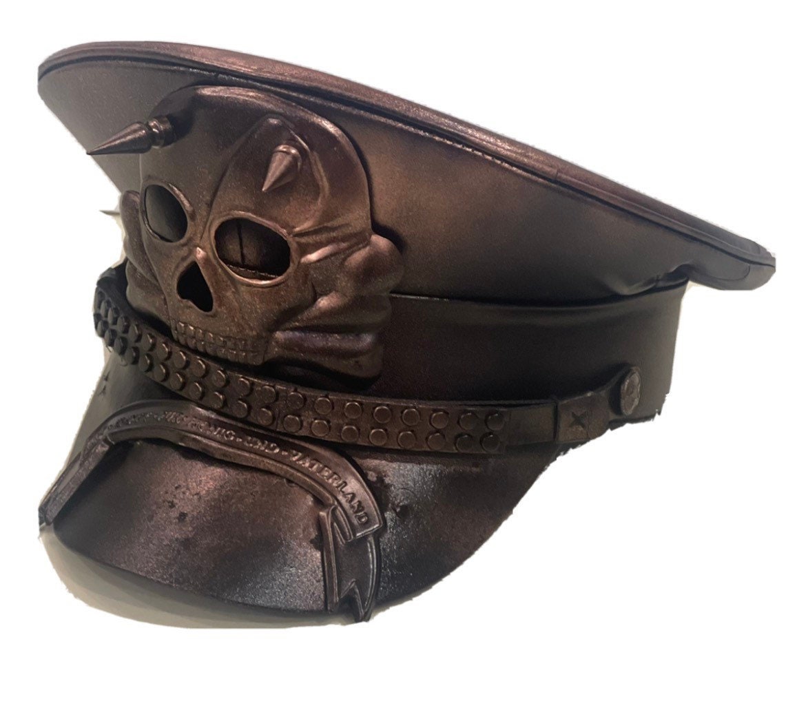 German Death Head 1805 Cavalry Badge Plate Skull Cross Peak Hat With ...