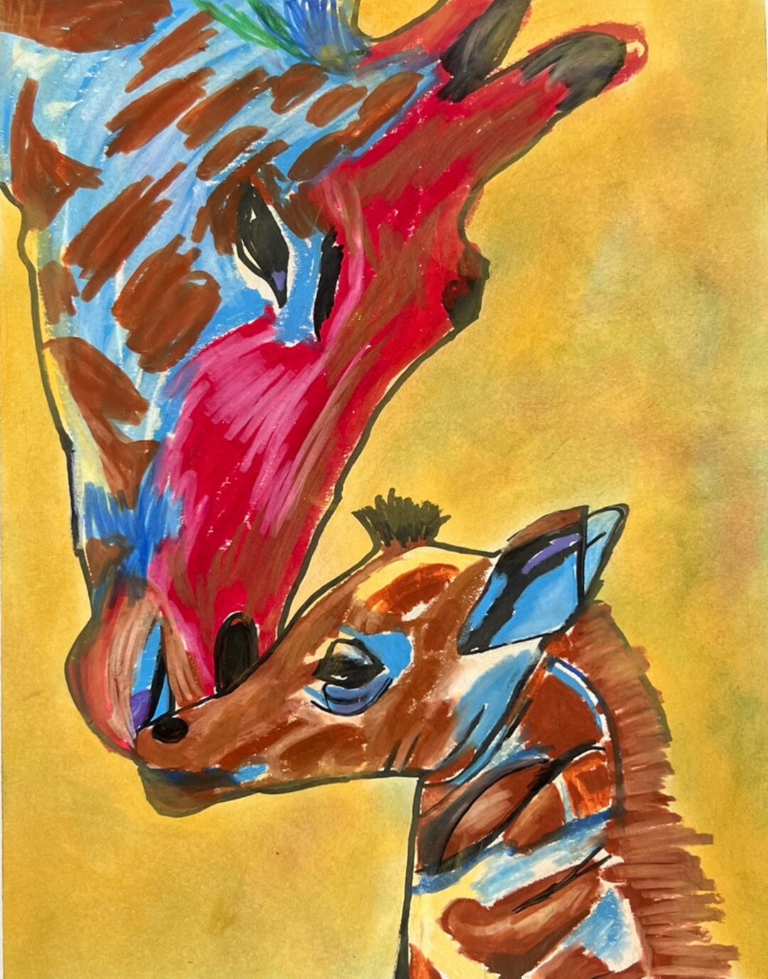 Giraffes - Giraffe Pop Art Prints, ANIMAL Canvas Print, Colorful Poster ...