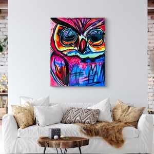 OWL - Animal Pop Art Prints, ANIMAL Canvas Print, Colorful Poster, Owl ...