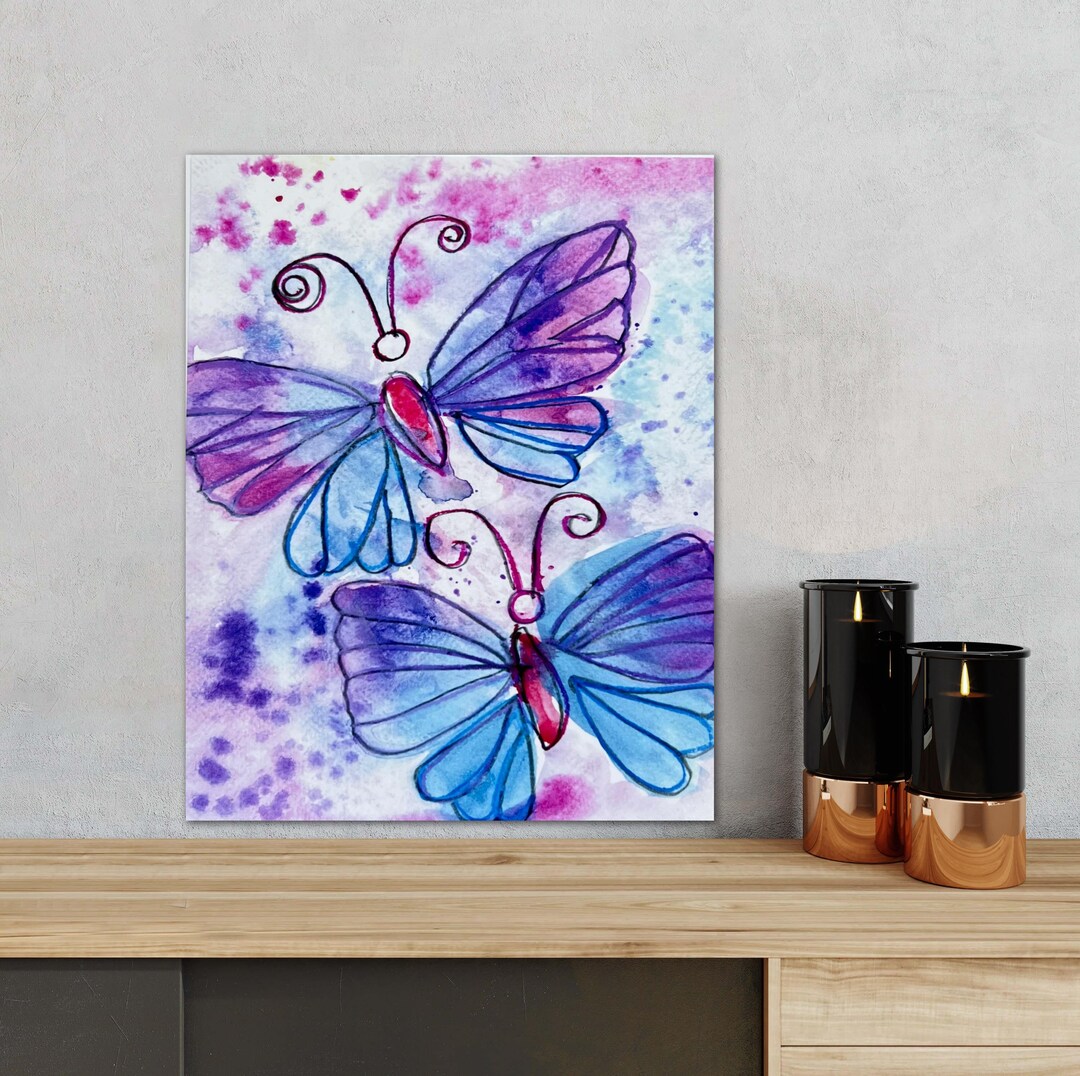 Butterfly - Pop Art, Insect Print, Canvas Print, Colorful Butterflies ...