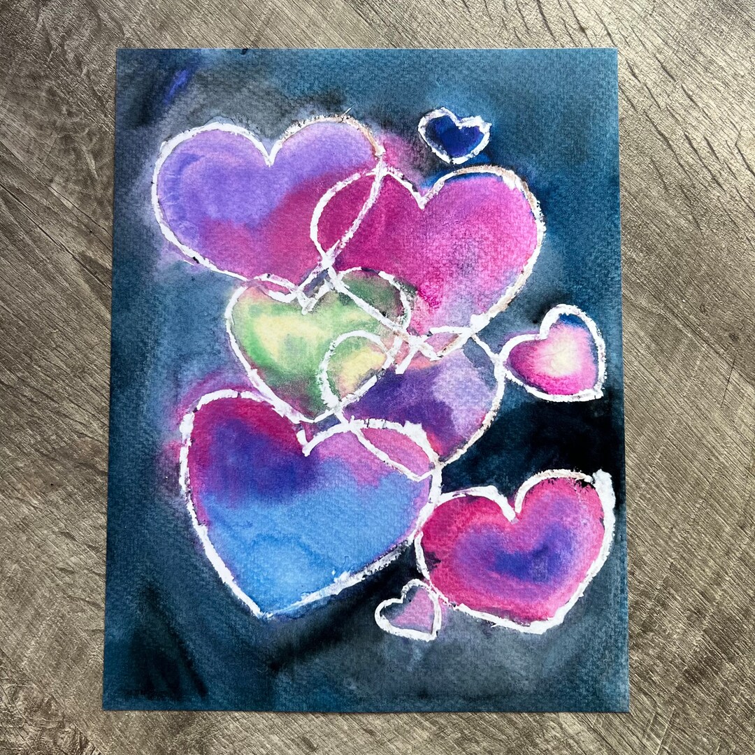 Valentines Day Print Canvas Art Valentine's Wall Decor Illustration ...