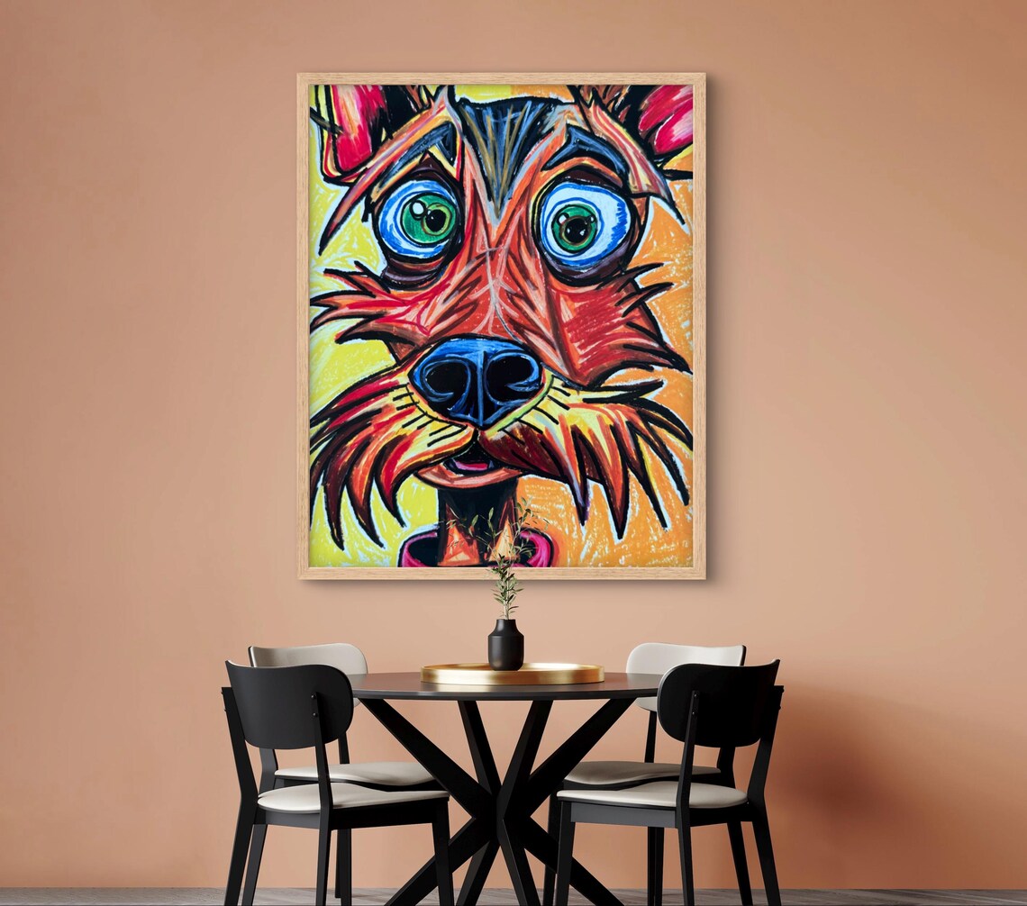 Colorful Dog - Animal Art Prints, ANIMAL Canvas Print, Colorful Poster ...