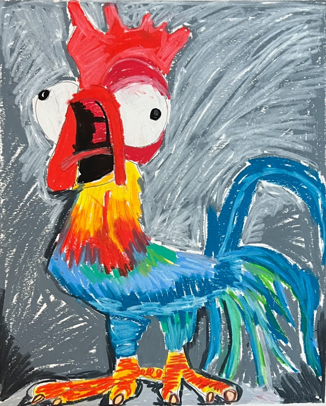ROOSTER Art Print Canvas Art Giclee Wall Art Illustration Home Decor ...