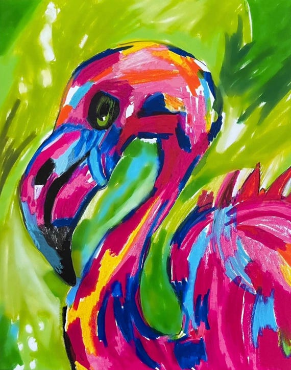 Flamingo Pop Art