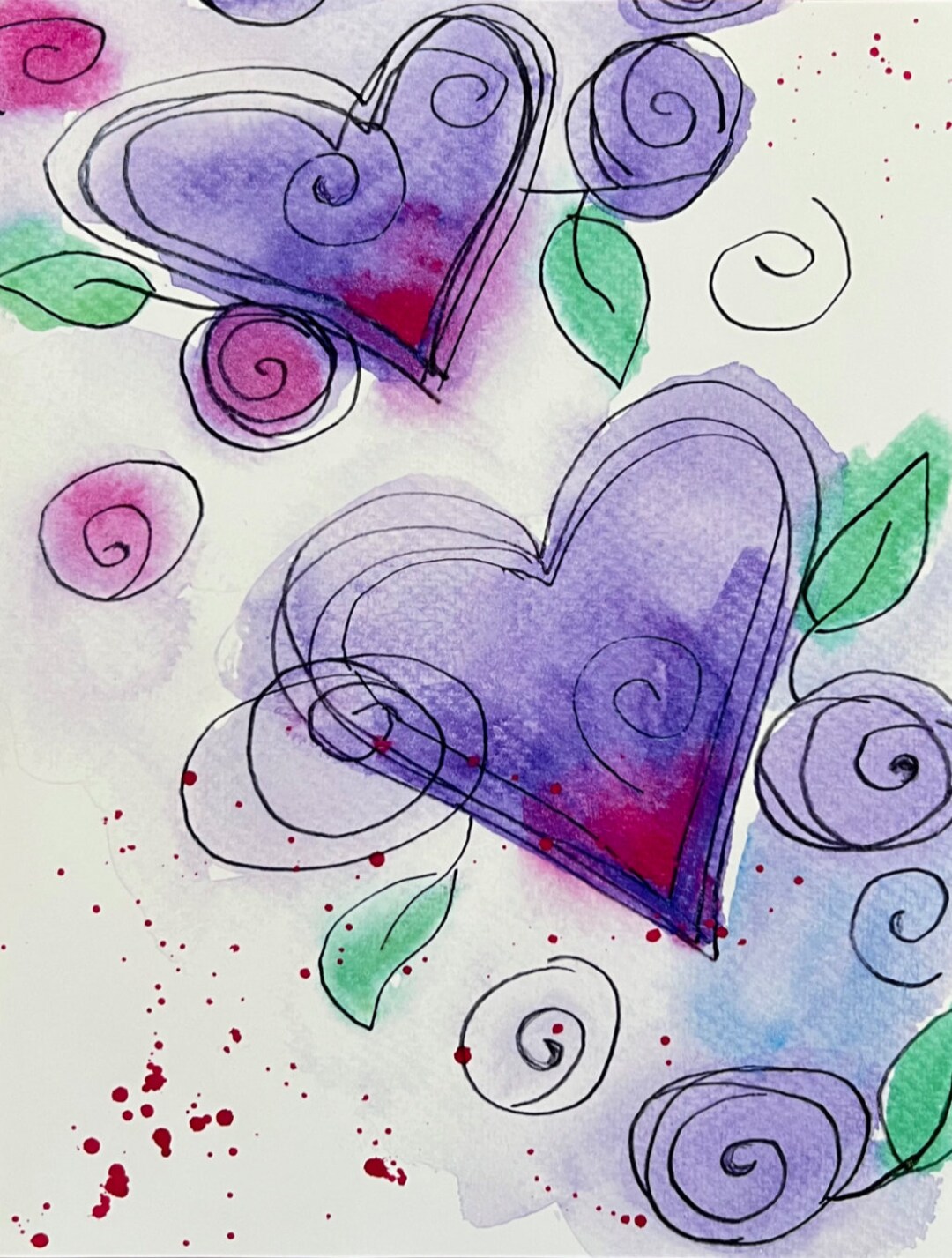 Valentines Day Print Canvas Art Valentine's Wall Decor Illustration ...