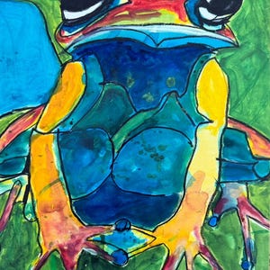 Frog Pop Art Prints, ANIMAL Canvas Print, Colorful Poster, Watercolor ...