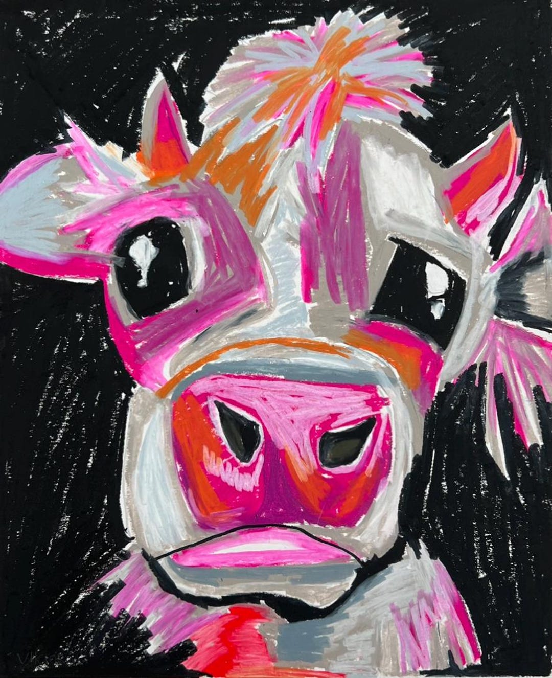 Barbie COW - Animal Pop Art, Cow Prints, Canvas Print, Colorful Poster ...