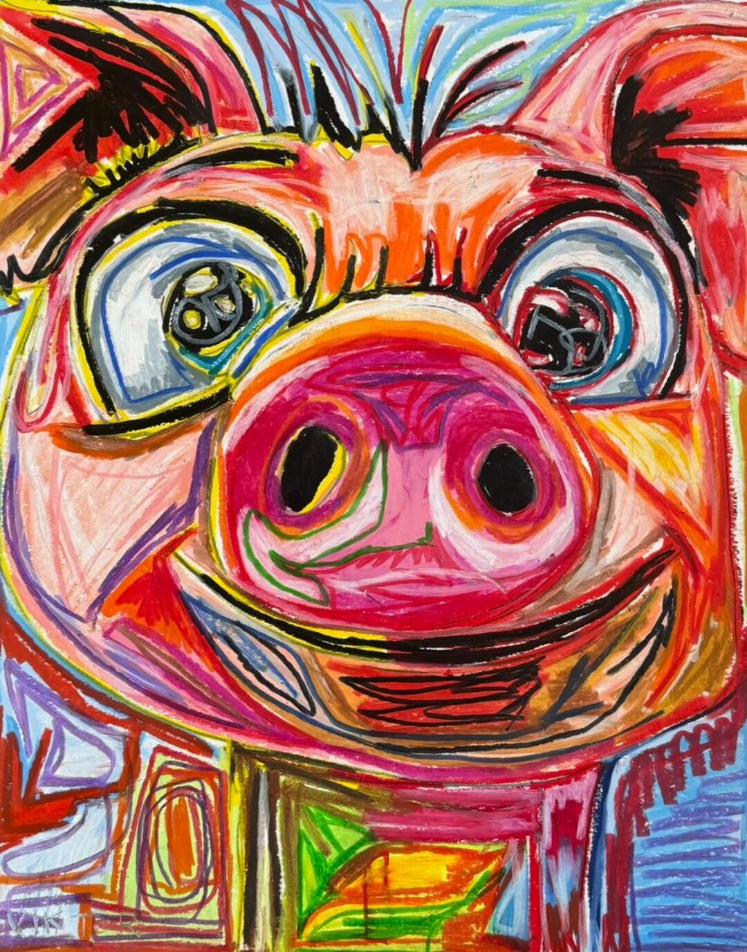 PIG - Animal Pop Art Prints, ANIMAL Canvas Print, Colorful Poster, Farm ...