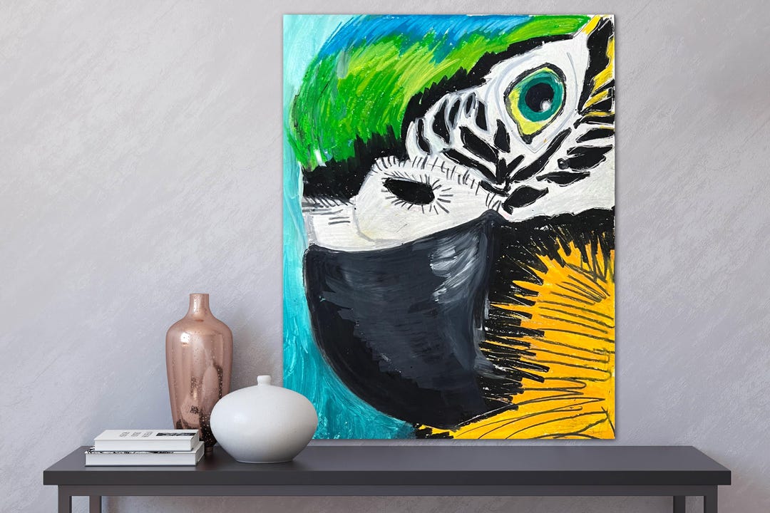 Parrot Animal Pop Art, Bird Print, ANIMAL Canvas Print, Colorful Poster ...