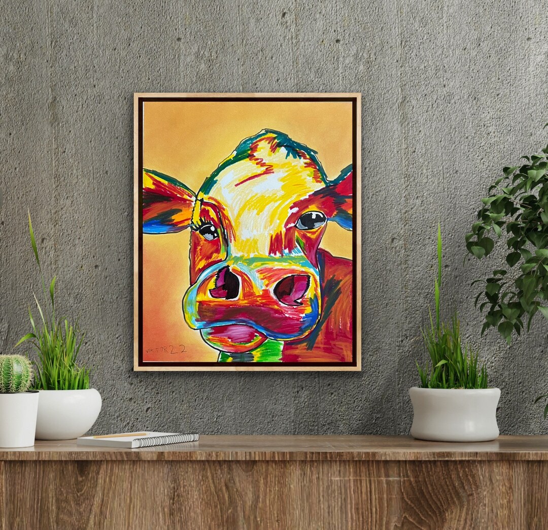 The Cow Art Print Farmhouse Decor Giclee Print Autistic - Etsy