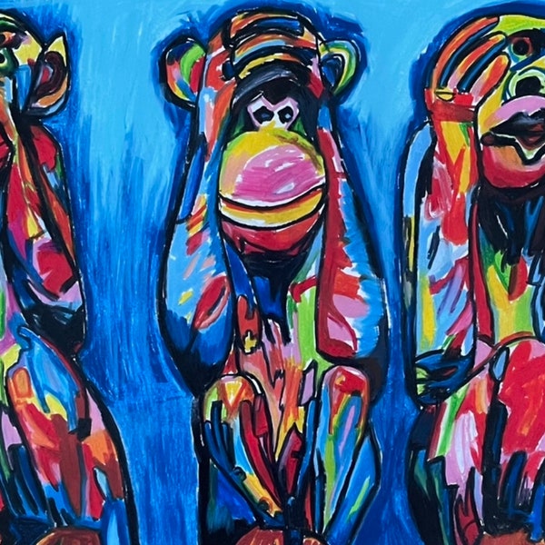 Three Wise Monkeys - Etsy