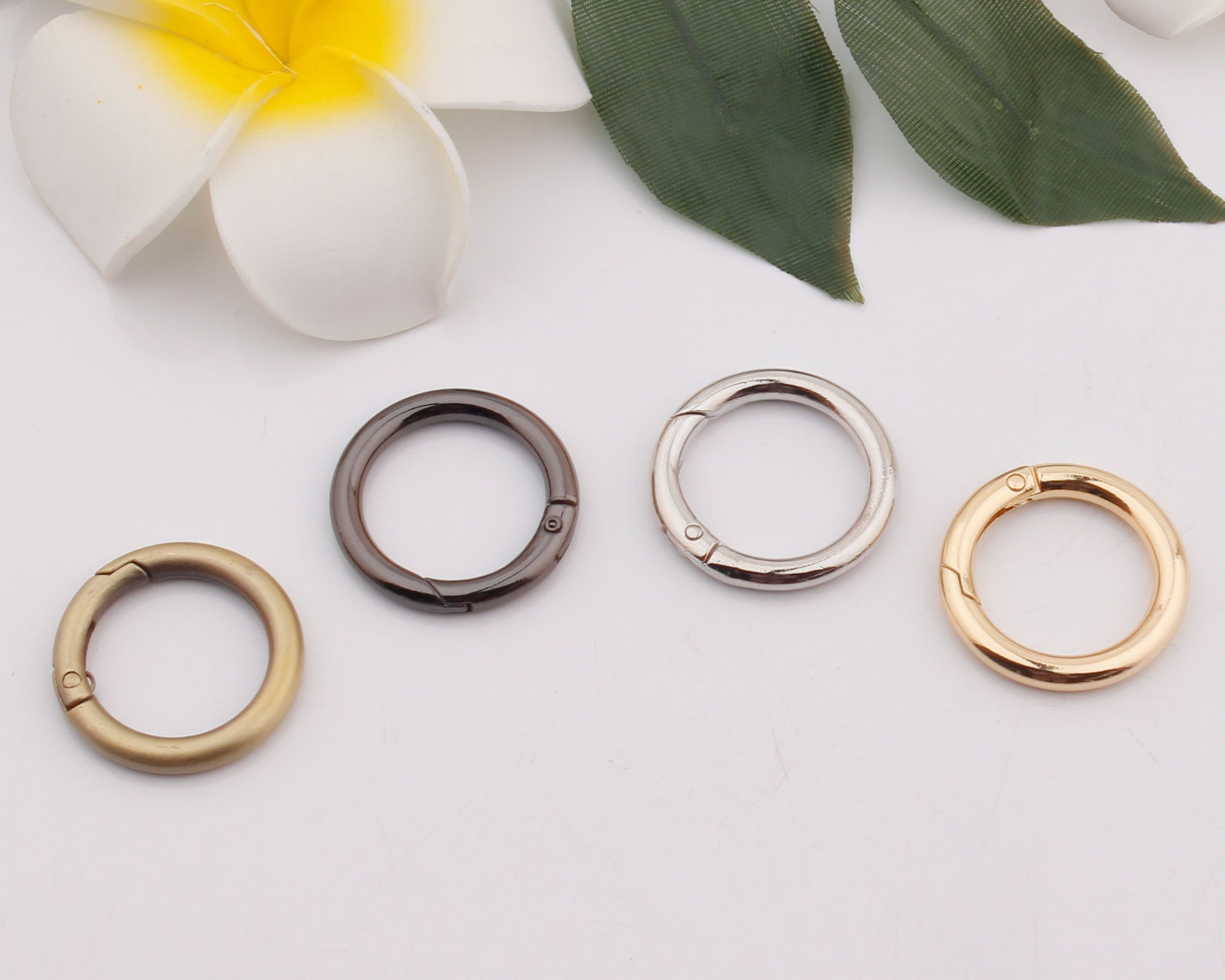 1 inch 25mm inner round spring o ring clasps metal o rings | Etsy