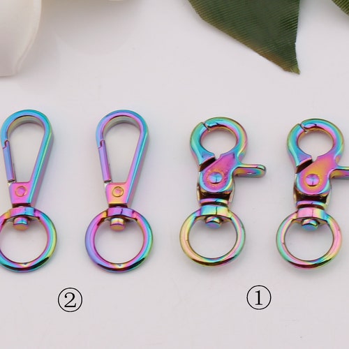 Swivel Clasp 6pcs Rainbow Snap Hook Metal Lobster Clasp - Etsy
