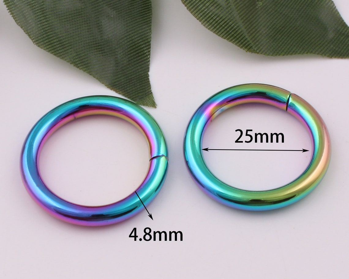 15mm-50mm Inner Rainbow Metal O Ring Purse O Ring Circle Ring Buckle ...