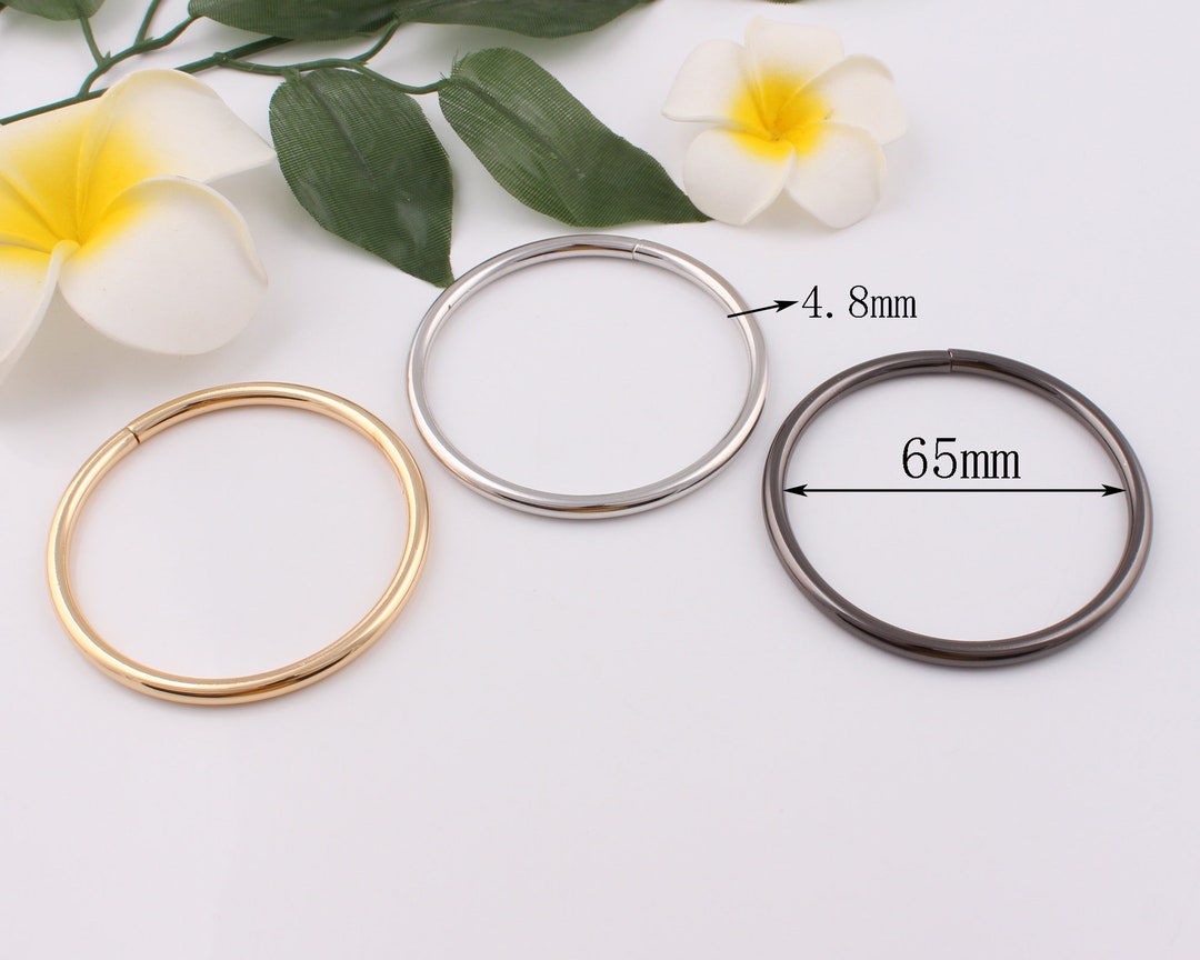 65mm Inner 2.5" Metal O Ring Purse O Ring Circle Ring Buckle Belt Strap ...