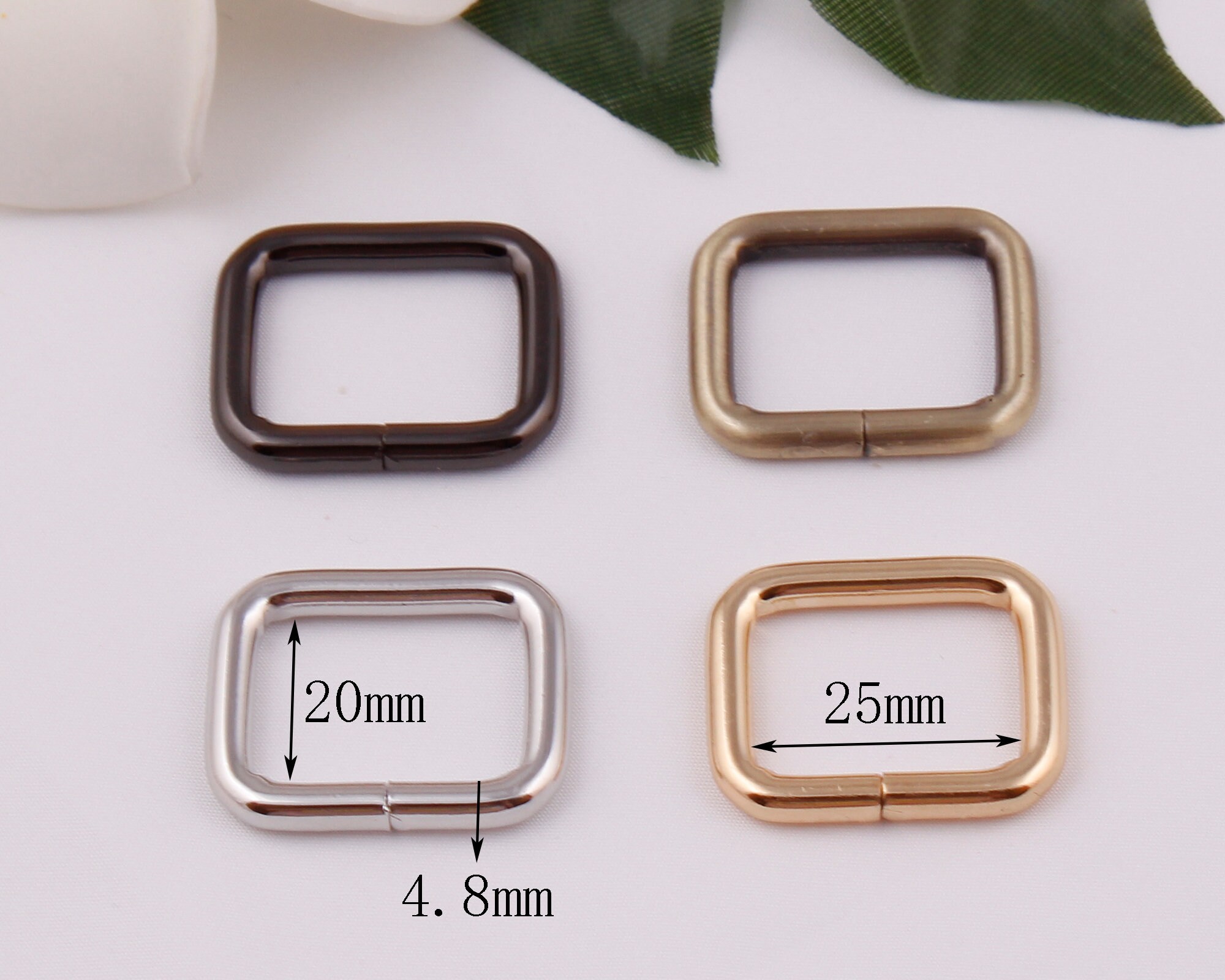25mm Inner 1 Metal Rectangle Buckle Rectangular Rings Webbing - Etsy