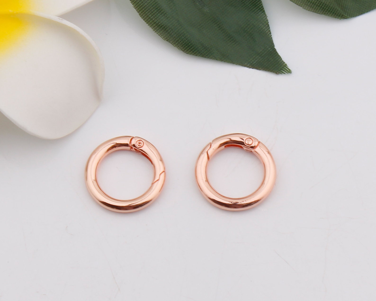 16mm-38mm Rose Gold Spring O Ring Clasps Metal O Rings Round Ring ...