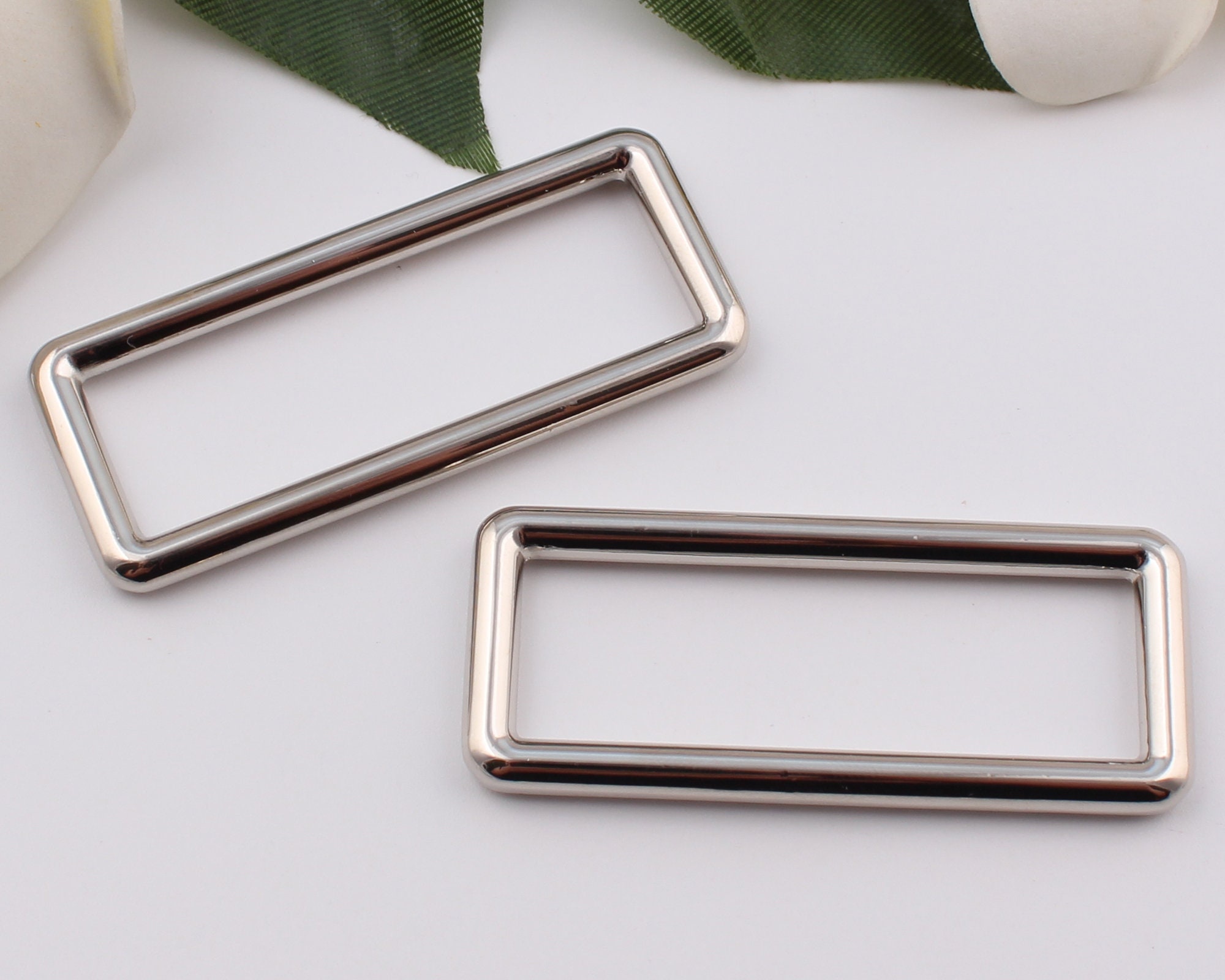50mm Inner 2“ Metal Rectangle Buckle Rectangular Rings Webbing Bag ...