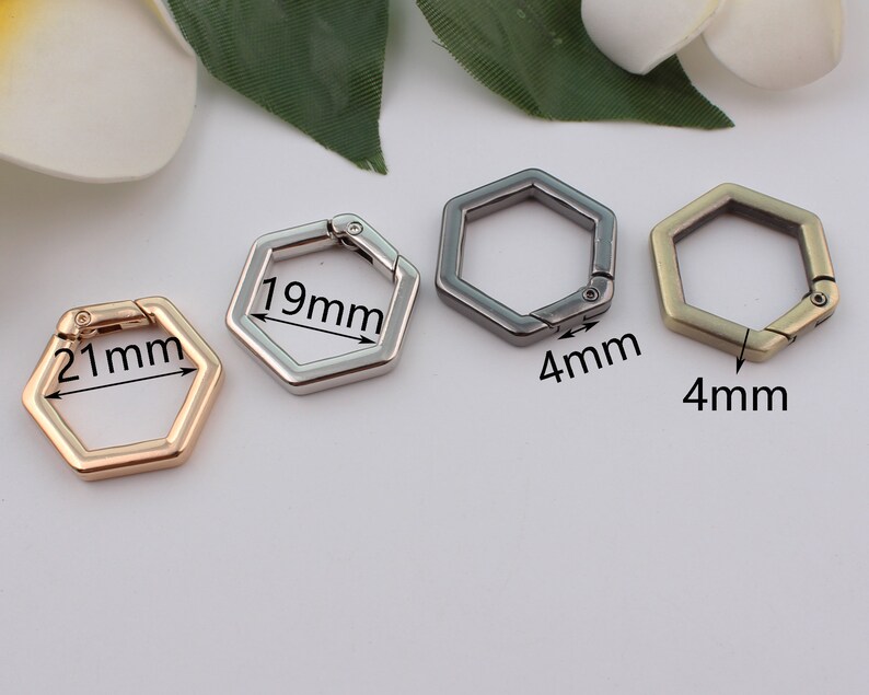 3/4 Inch 19mm Inner Hexagonal Spring O Ring Clasps Metal O Rings Round ...