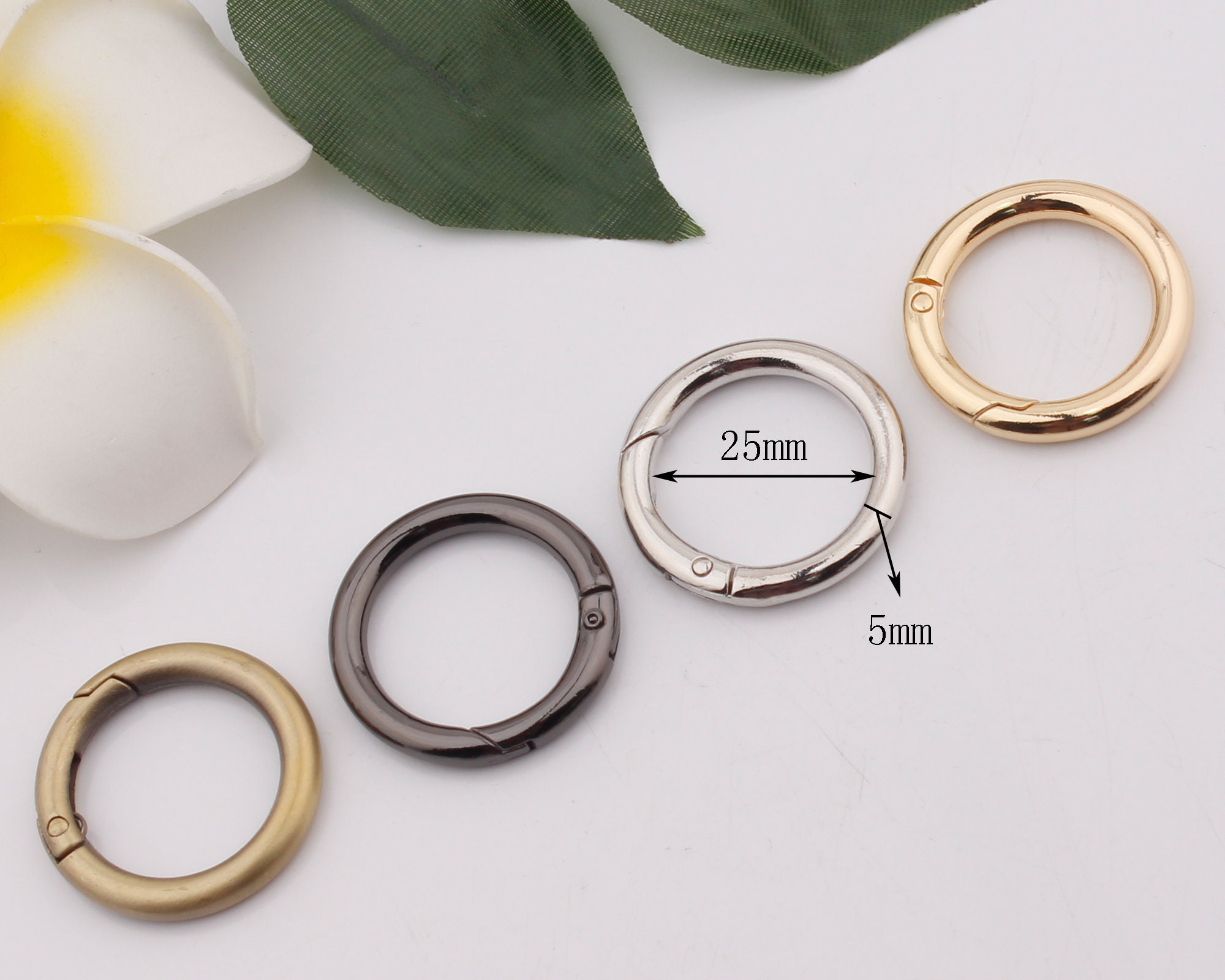 1 Inch 25mm Inner Round Spring O Ring Clasps Metal O Rings - Etsy