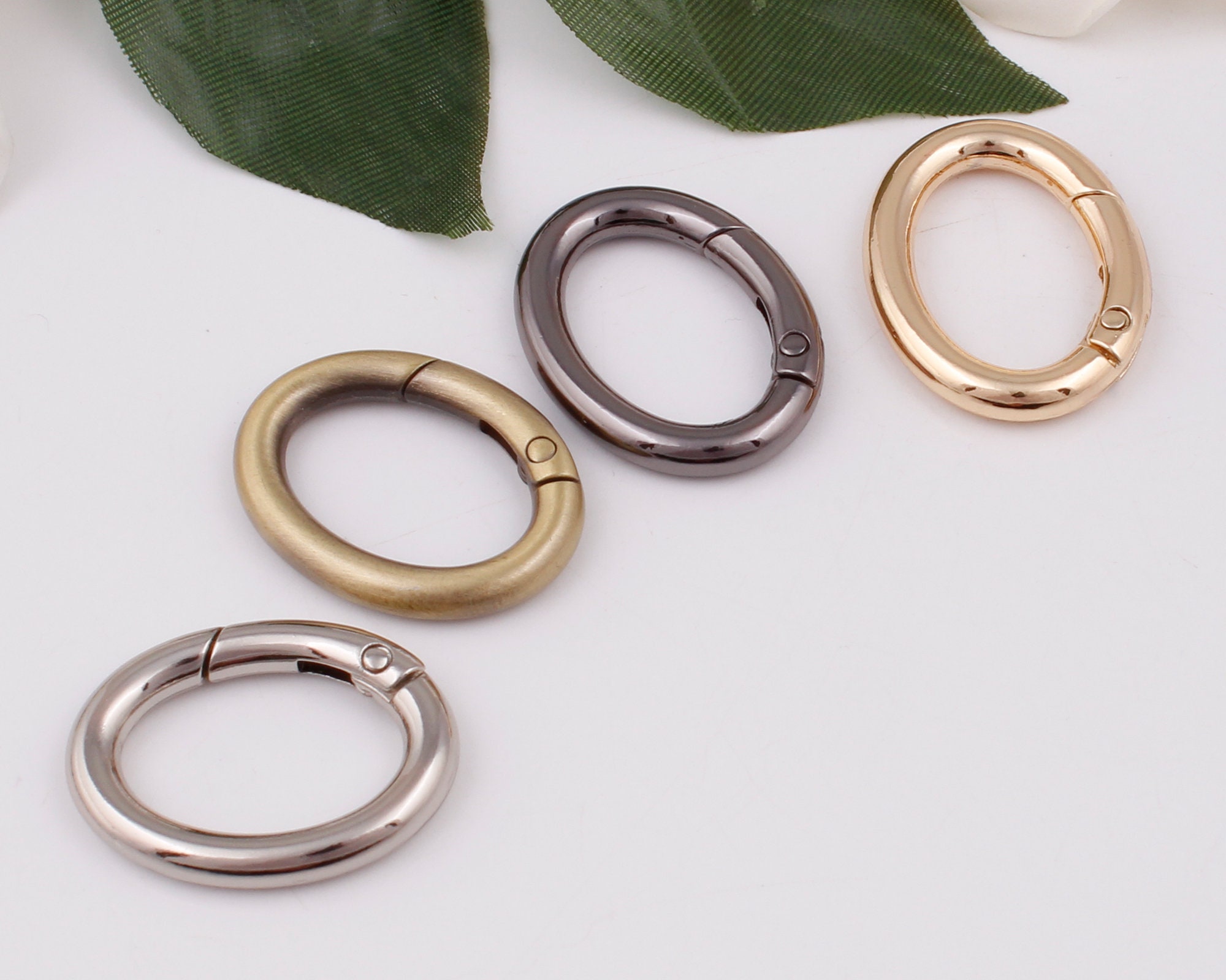 25mm Inner 1" Oval Spring O Ring Clasps Metal O Rings Round Ring Spring ...