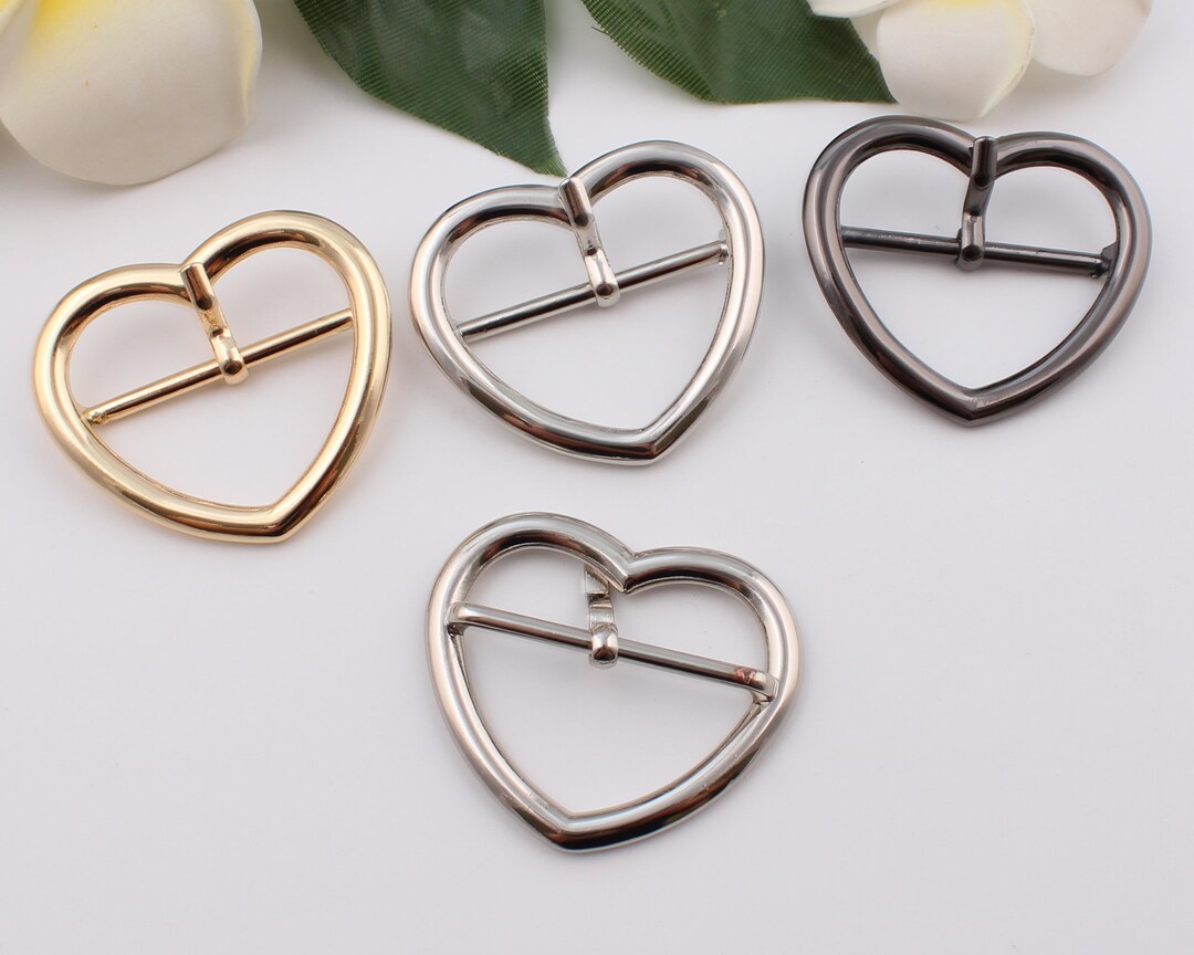 38mm Inner 1.5“ Heart Shape Belt Buckle Strap Buckle Adjuster Buckle ...