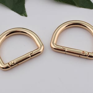 1 Inch 25mm Inner Spring D Ring Clasps Metal D Rings Round Ring Spring ...