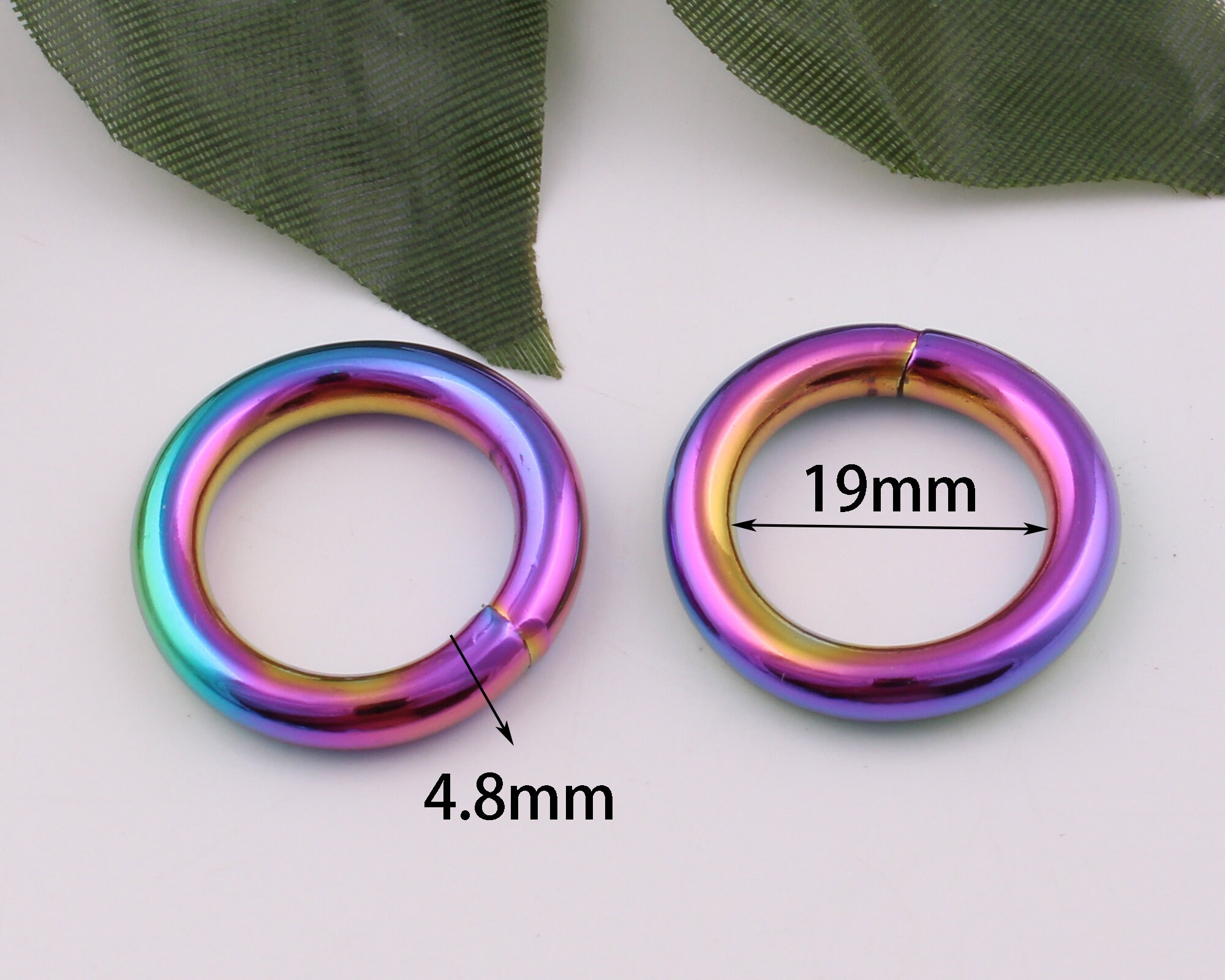 15mm-50mm Inner Rainbow Metal O Ring Purse O Ring Circle Ring Buckle ...