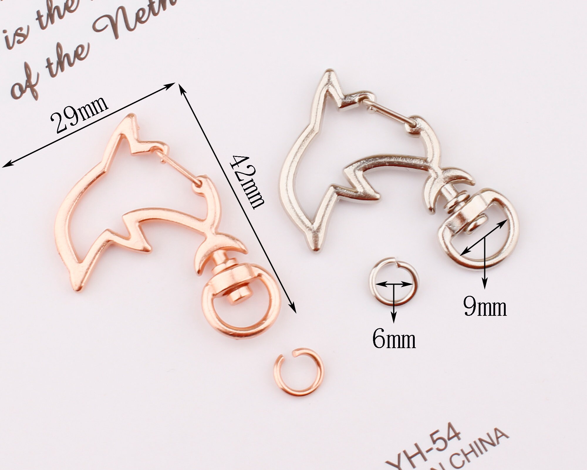 42mm×29mm Dolphins Swivel Clasp Key Clasp Swlvel Snap Hook Key Chain ...