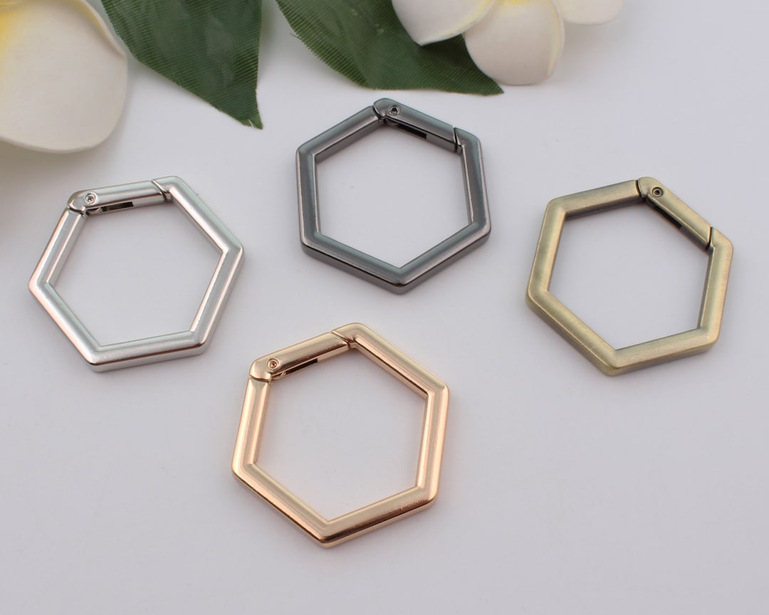1.25 Inch 32mm Inner Hexagonal Spring O Ring Clasps Metal O Rings Round ...