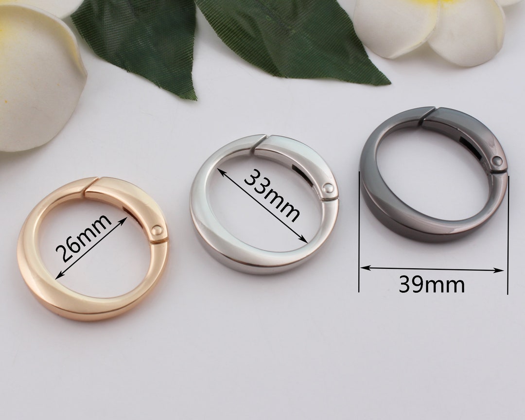 Spring O Ring Clasps Metal O Rings Round Ring Spring Gate Ring Purse O ...