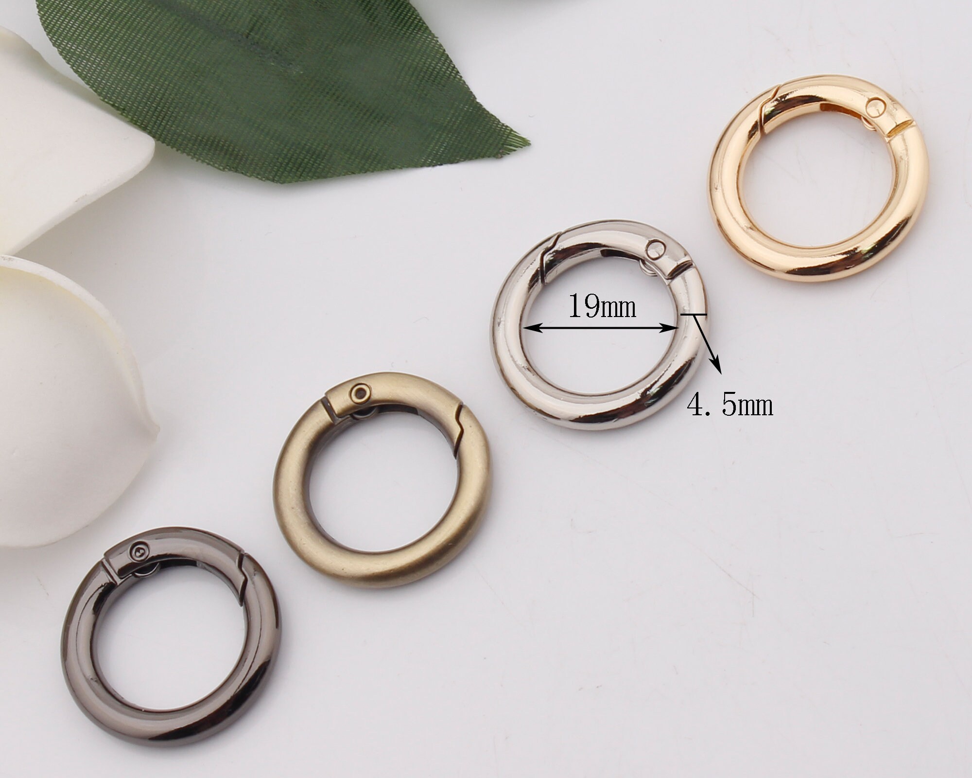 3/4 Inch 19mm Inner Round Spring O Ring Clasps Metal O Rings Round Ring ...
