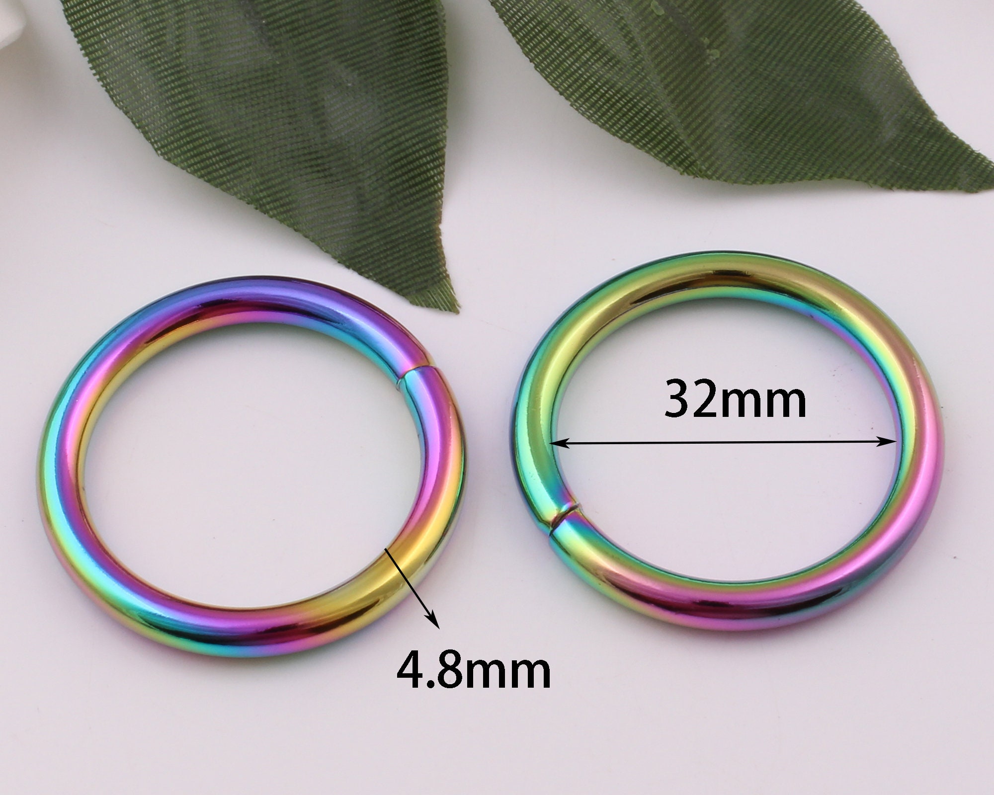 15mm-50mm Inner Rainbow Metal O Ring Purse O Ring Circle Ring Buckle ...