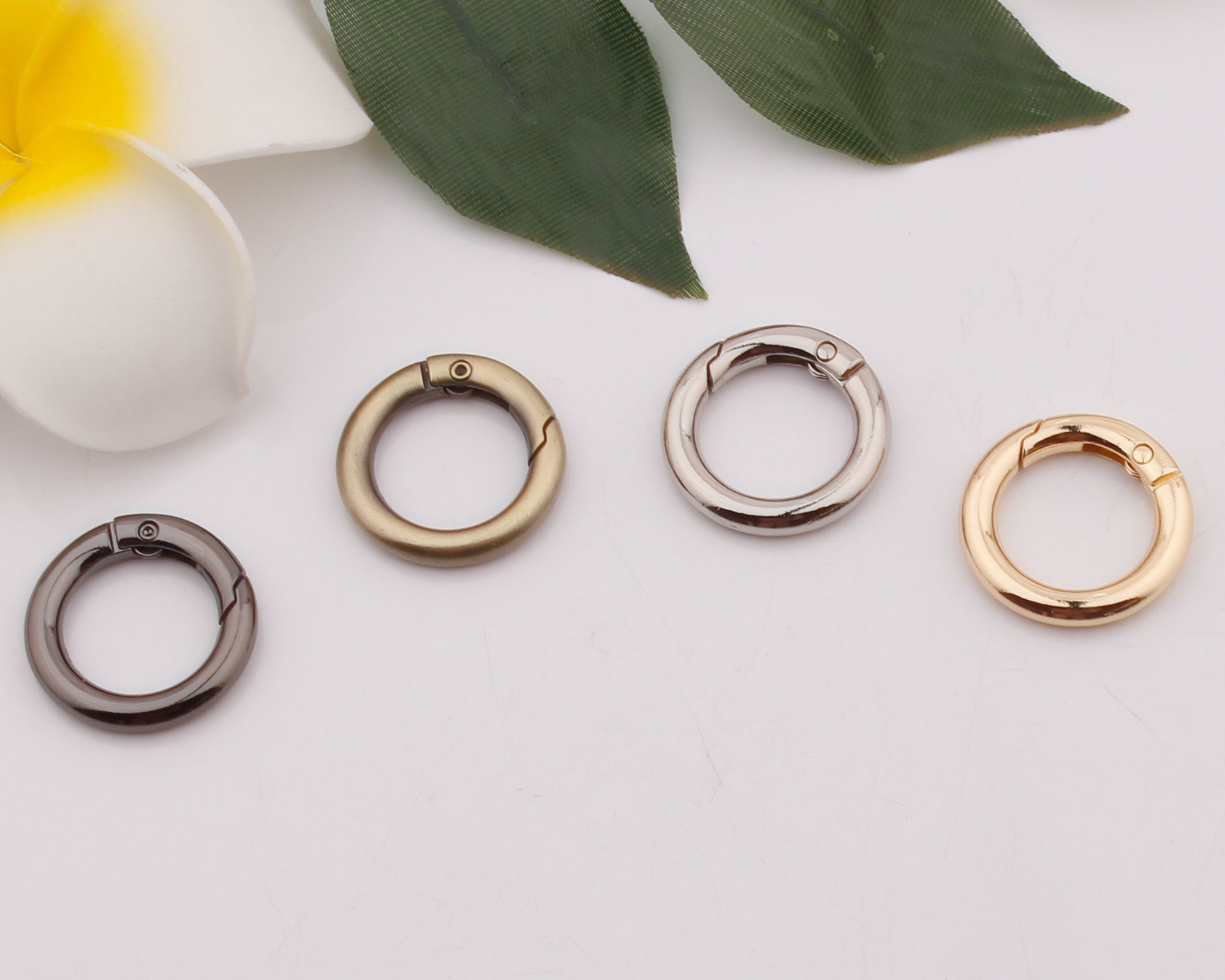 3/4 inch 19mm inner round spring o ring clasps metal o rings | Etsy