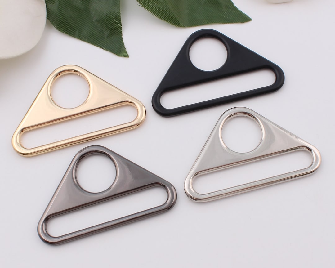 50mm Inner 2“ Triangle Buckle Triangle Double Ring Strap Connector ...