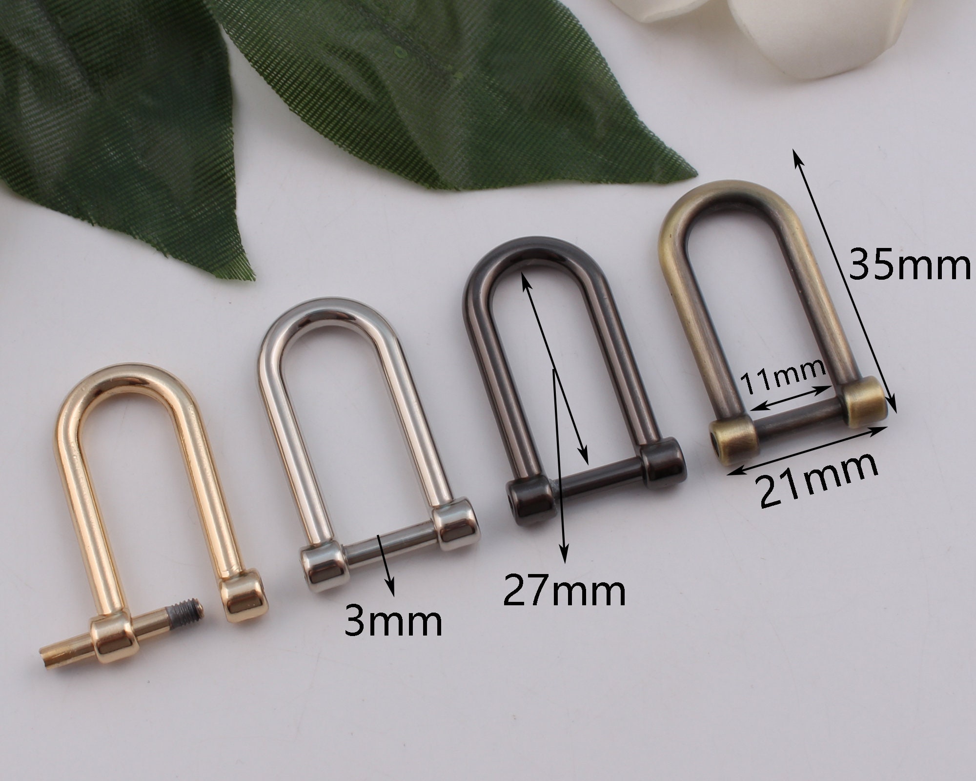 11mm Inner Metal D Ring Horseshoe D Ring Screw D Ring Bag Connector U ...