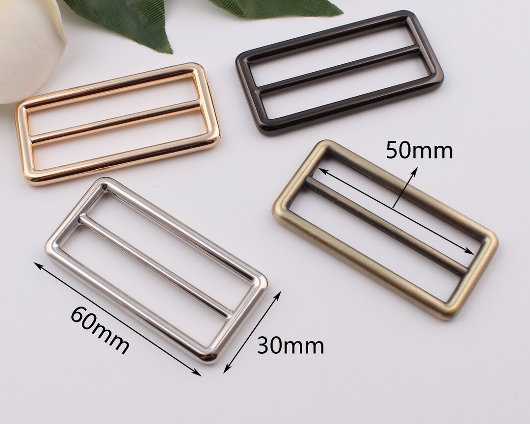 50mm Inner 2“ Metal Adjuster Buckle Belt Regulator Slide Buckle Strap ...