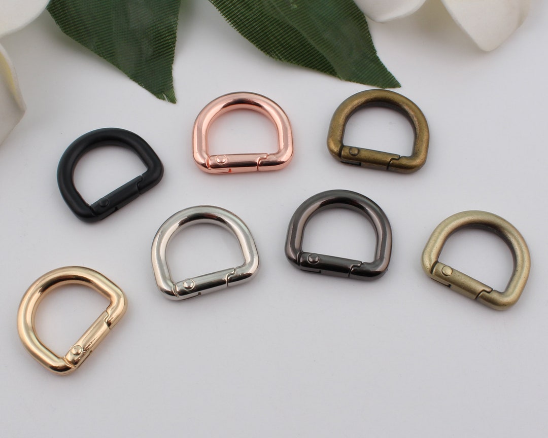 5/8 Inch 16mm Inner Spring D Ring Clasps Metal D Rings Round Ring ...