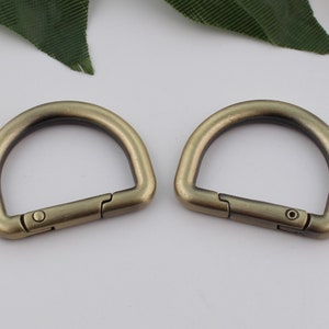 1 Inch 25mm Inner Spring D Ring Clasps Metal D Rings Round Ring Spring ...
