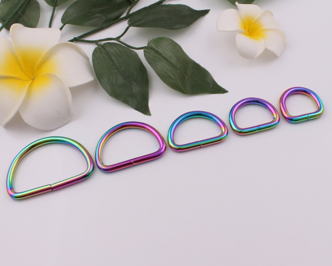 20mm-50mm Inner Rainbow Metal D Ring Buckle Dee Ring Purse D Ring Bag D ...