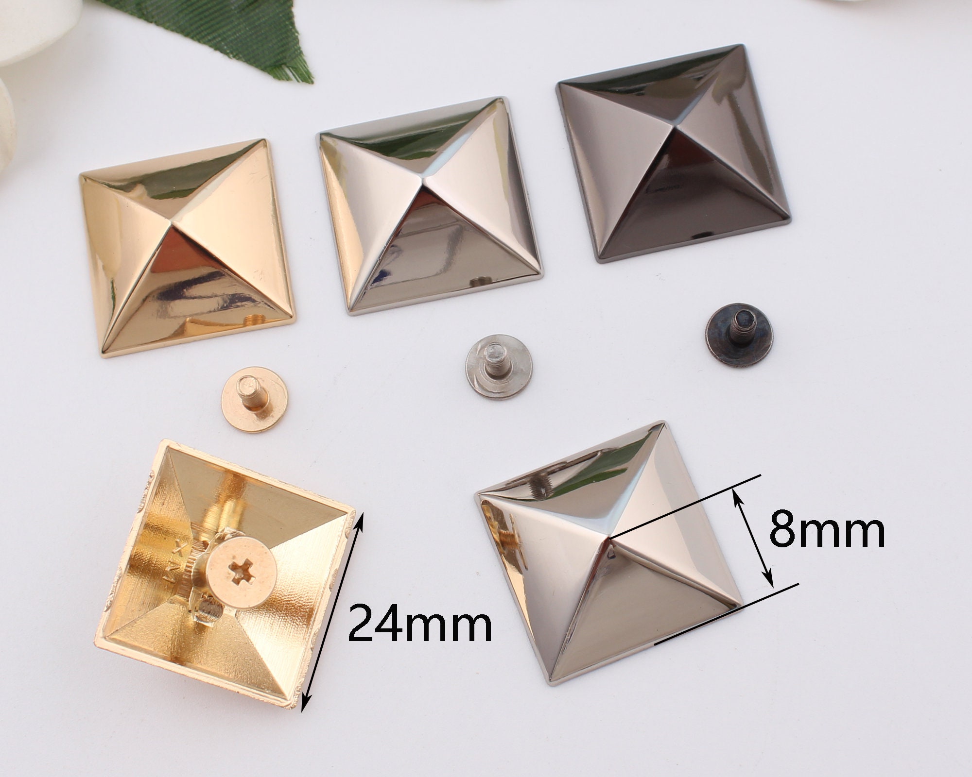 24mm Metal Purse Feet Bag Feet Handbag Feet Screw Rivets Handbag Studs ...